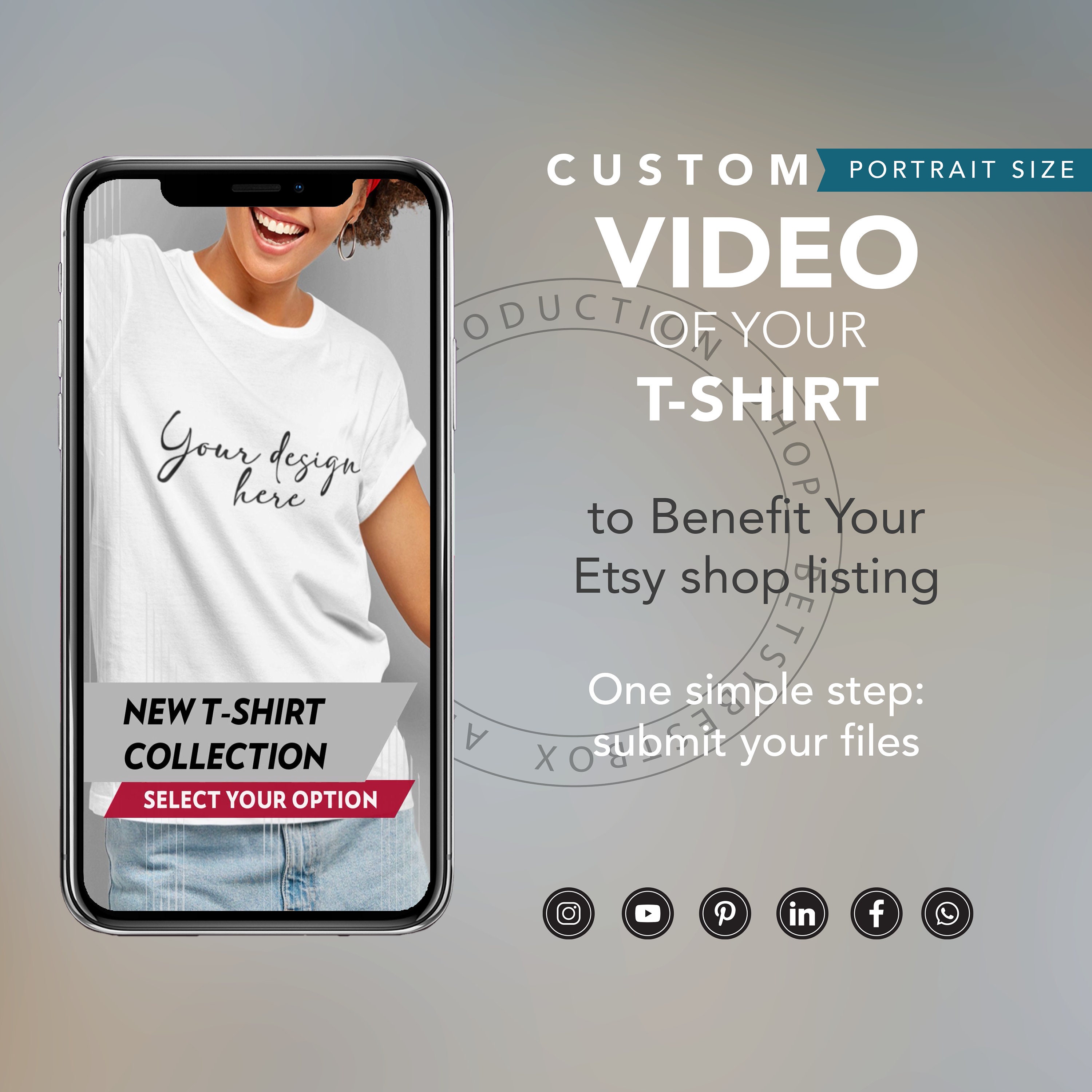 T-shirt Customized Video Mockup POD Demo Presentation Promo - Etsy