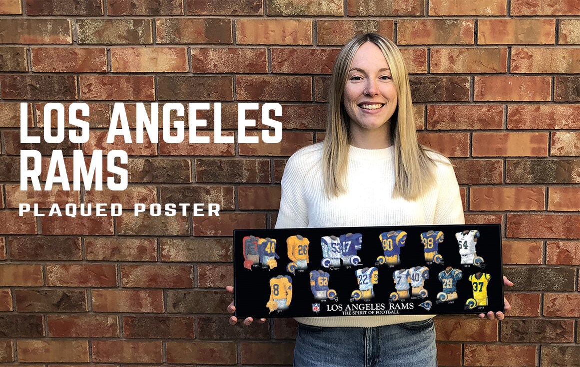 NFL Los Angeles Rams Uniform Evolution Plaqued Poster - Etsy