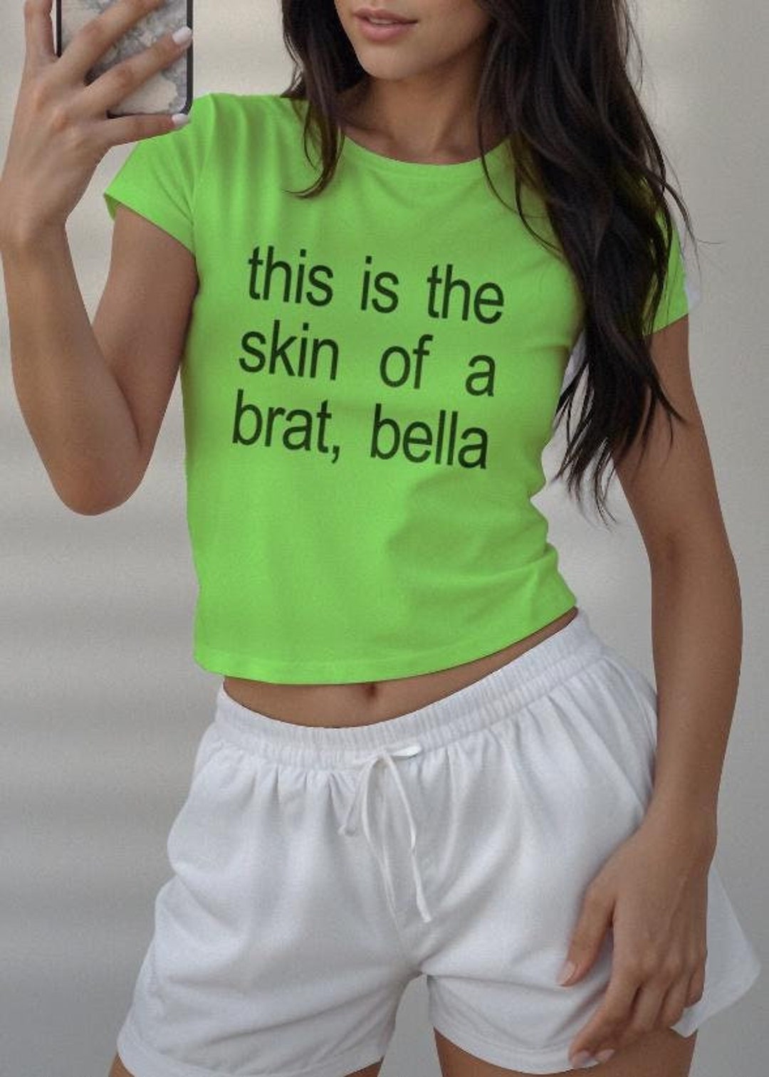 This is the Skin of a Brat Bella Y2k Style Baby Tee, Edward Cullen Lime ...