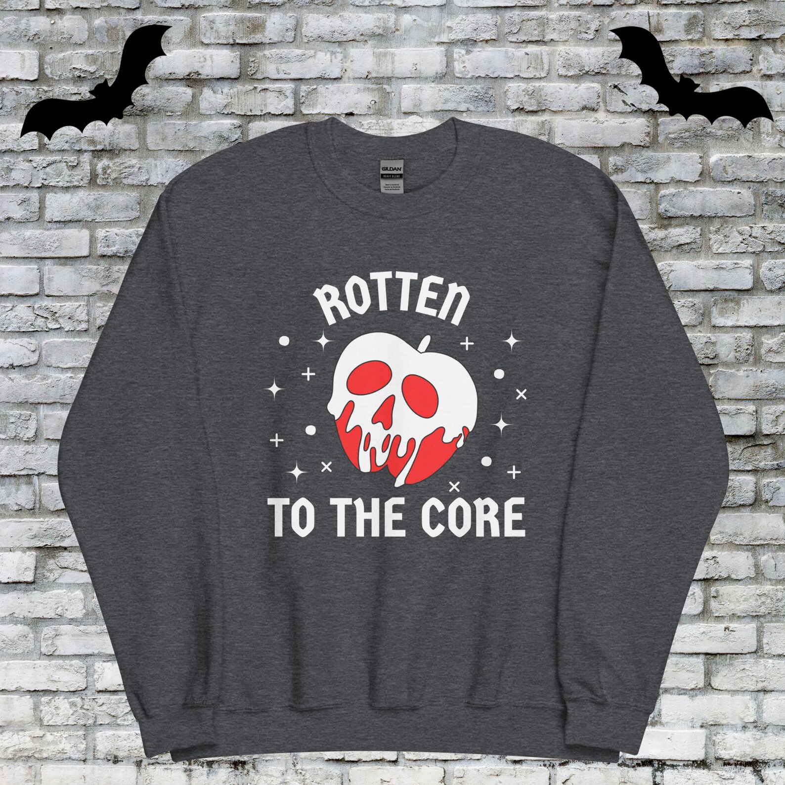 Rotten to the Core Unisex Halloween Sweatshirt, Rotten Apple, Sarcastic ...