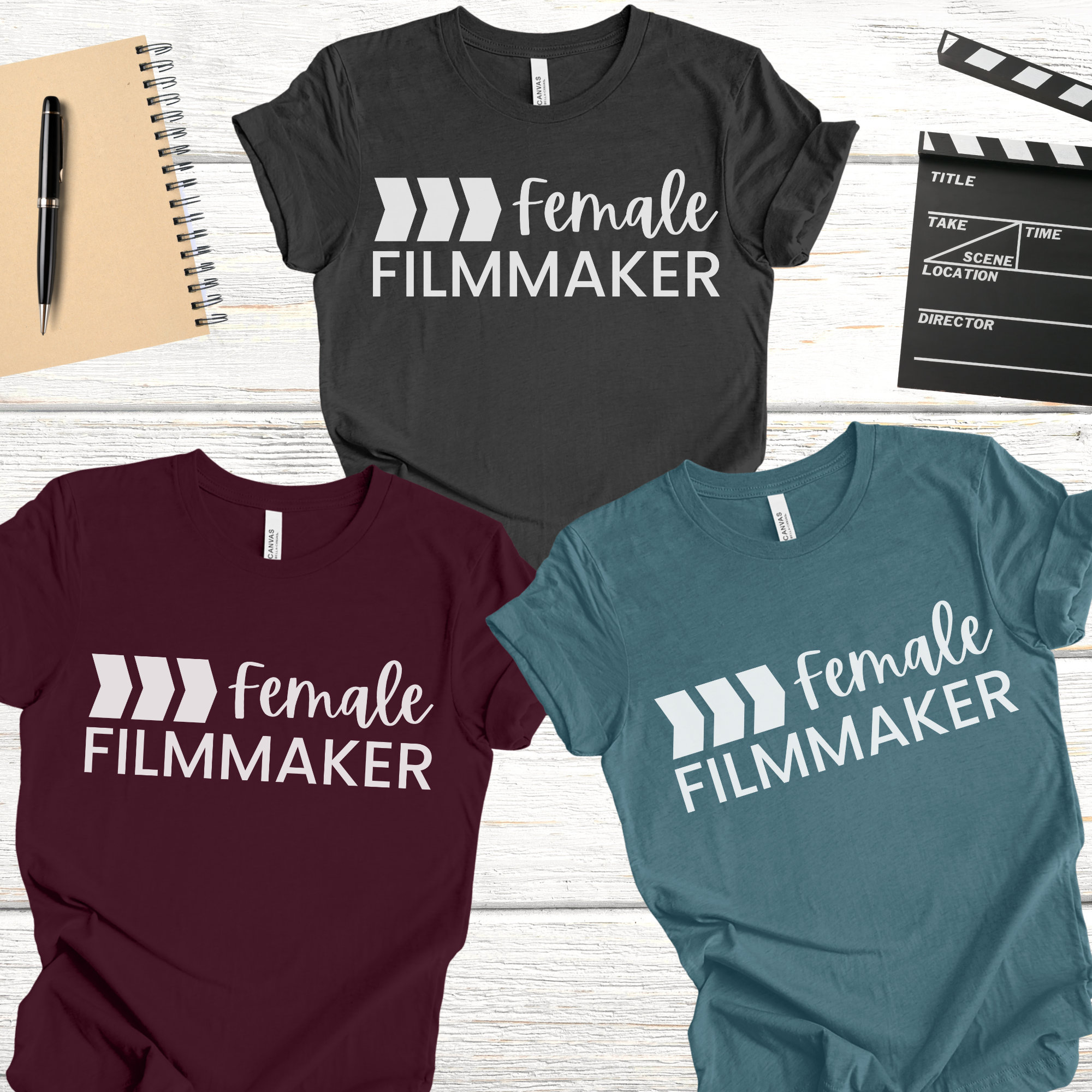 Female Filmmaker Shirt, Women in Film Shirt, Youtuber Gift, Film ...
