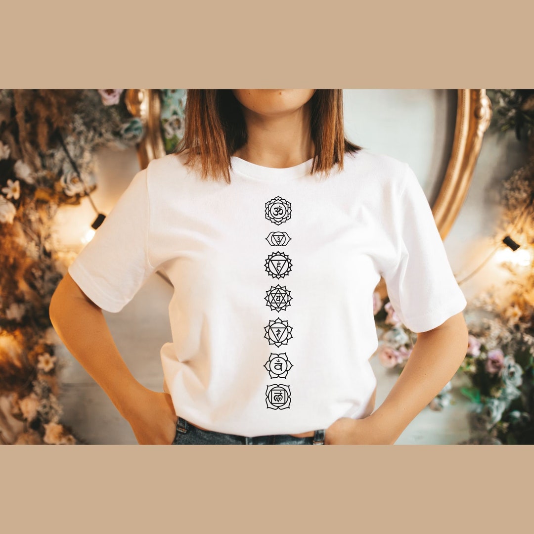 Chakra Shirt, 7 Chakras Shirt, Chakra Clothing, Meditation Lover Gift ...