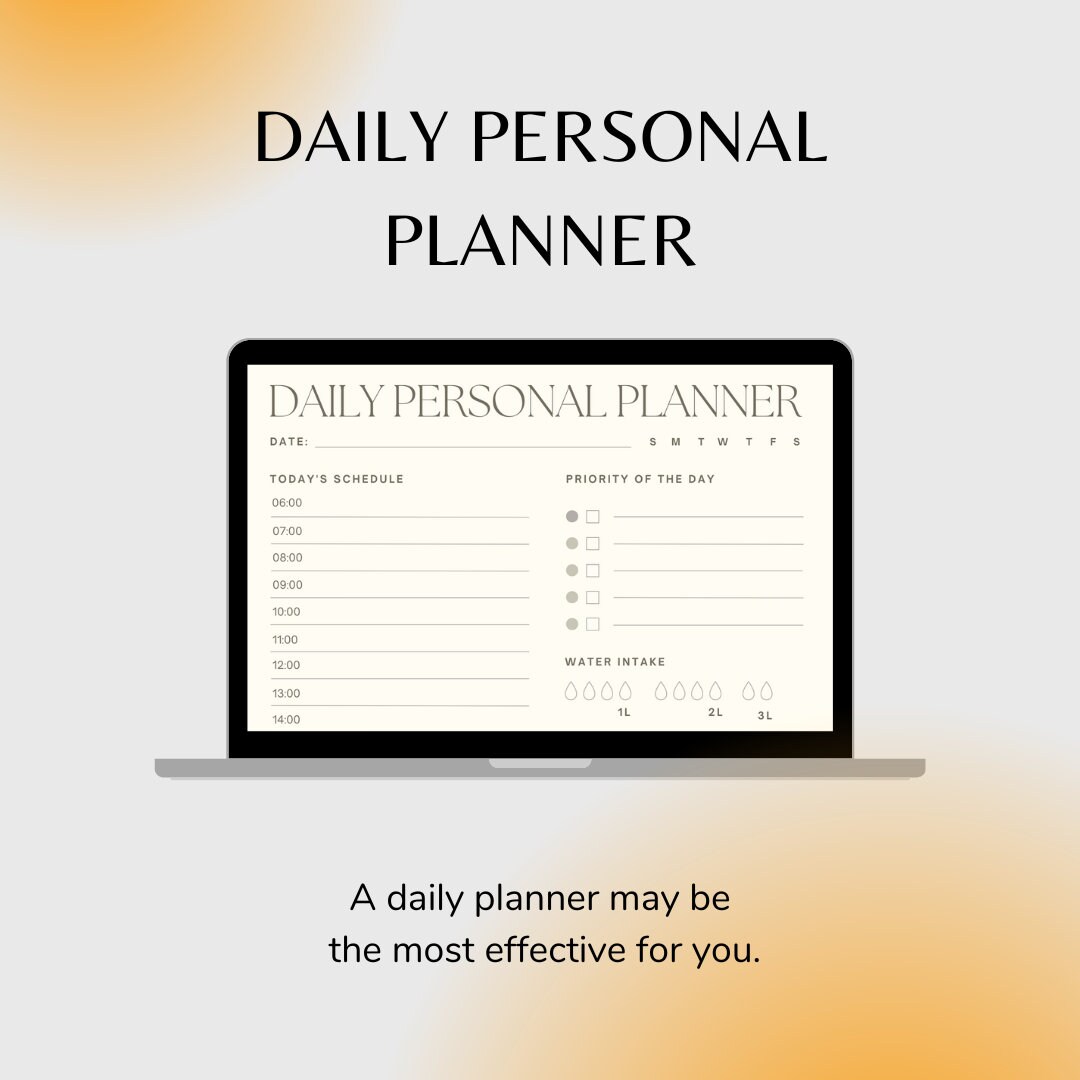 DAILY PERSONAL PLANNER A Daily Planner May Be the Most - Etsy Australia