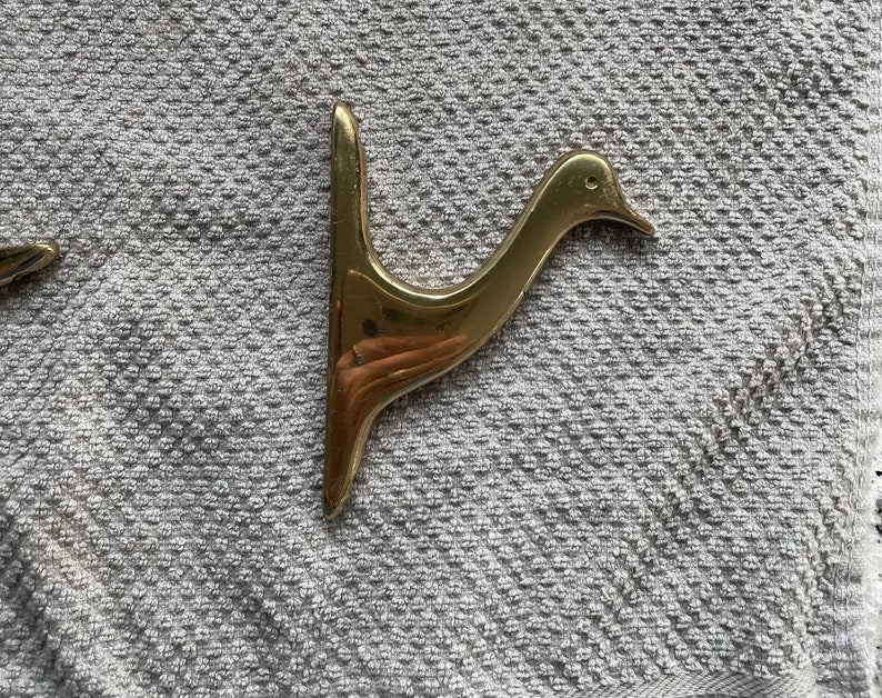 Solid Brass Duck Vintage Coat Hooks Lakehouse Decor Goose - Etsy