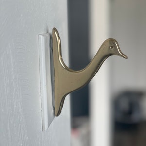 Solid Brass Duck Vintage Coat Hooks Lakehouse Decor Goose - Etsy