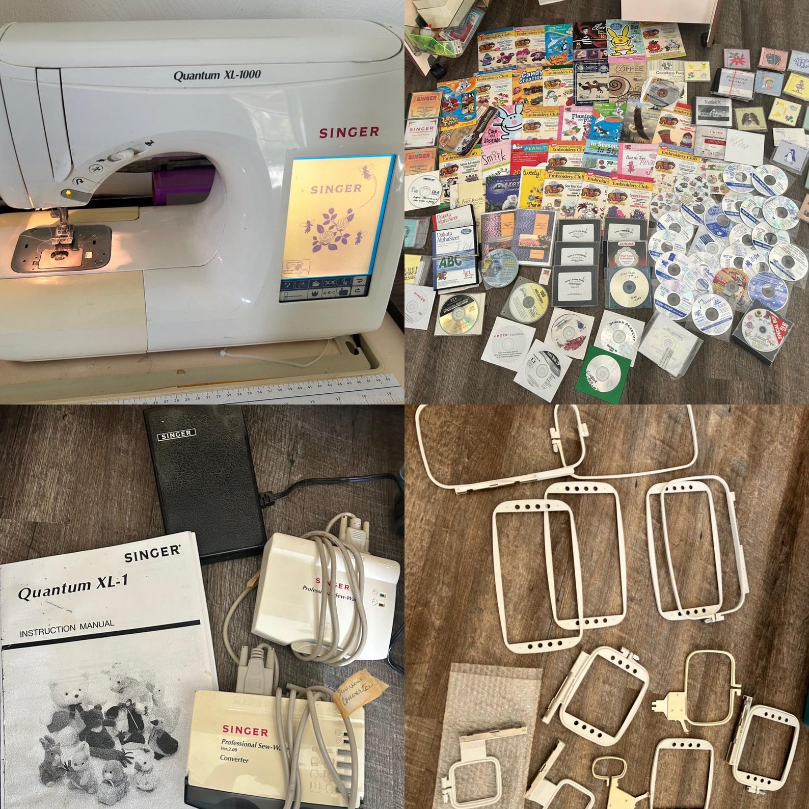 Singer Quantum XL-1000 Sewing Embroidery Machine With Dakota Designs ...