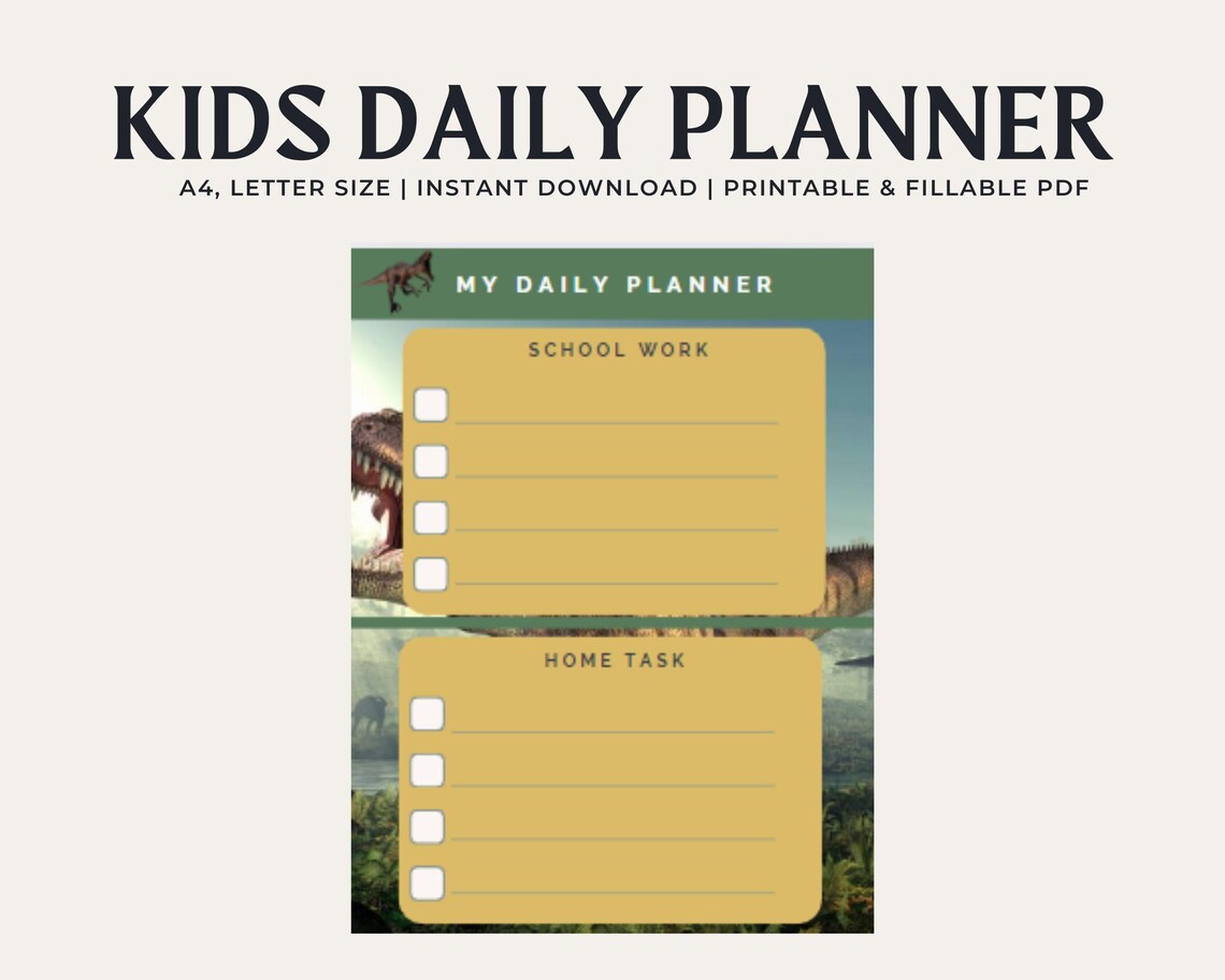 Kids Daily Routine Planner Chart Schedule Printable Homeschool Routine ...