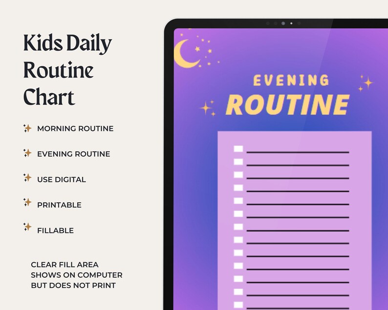 Kids Daily Routine Chore Chart Kids Routine Checklist Morning After ...