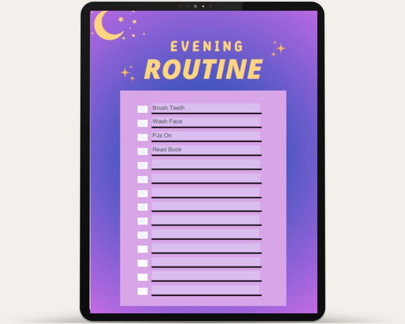 Kids Daily Routine Chore Chart Kids Routine Checklist Morning After ...