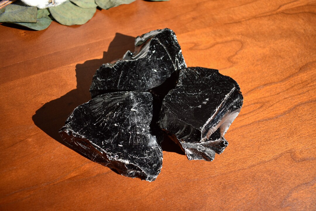 Black Obsidian Chunks From Mexico, Medium Size, 100-250g, Raw, Natural ...