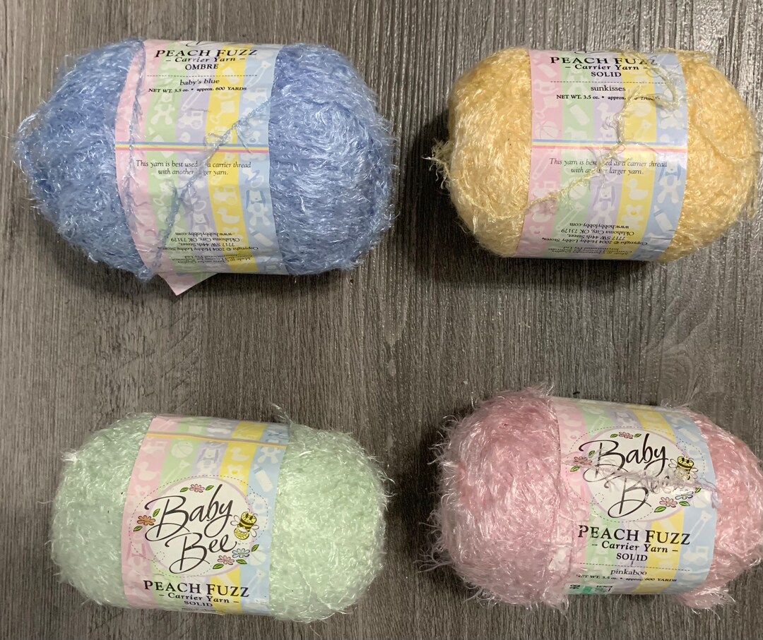 1 Skein (3 Skeins Available in 2 Colors) Baby Bee Peach Fuzz Carrier ...
