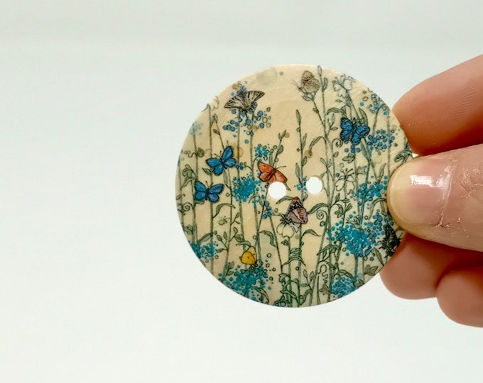 Wooden Oversized Button, Giant Extra Large Button 50 Mm, Decorative ...