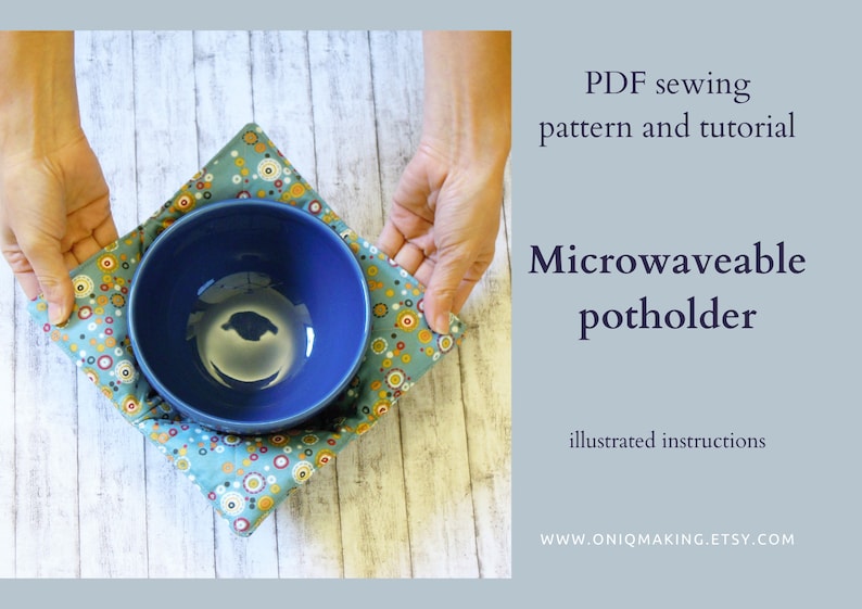 PDF Microwave Bowl Cozy Pattern, Reversible Bowl Cosy, Super Easy ...
