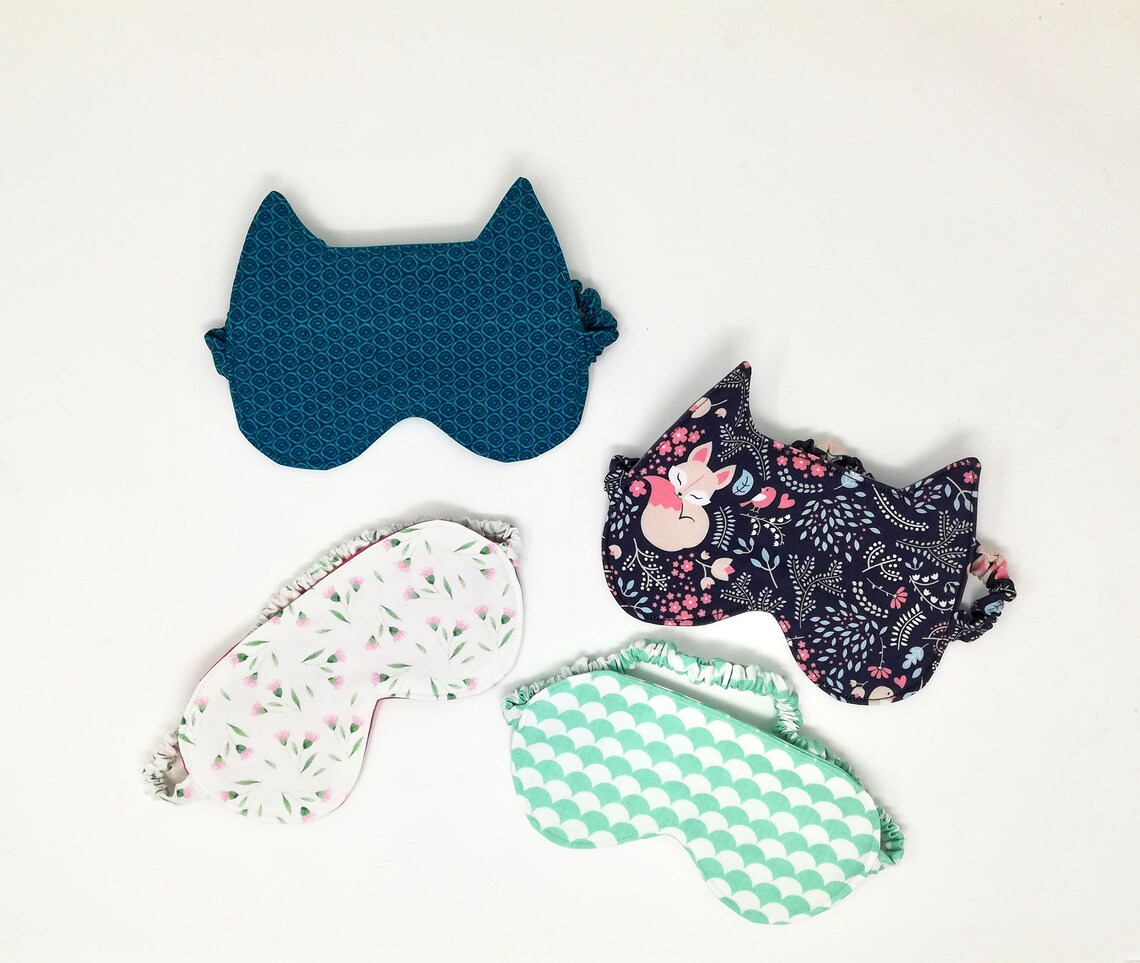 Sleeping Mask PDF Pattern, Eye Mask Sewing Pattern, Two Designs, Cat ...