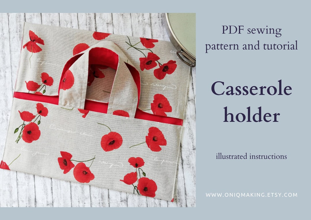 Sewing Tutorial: DIY Casserole Holder Pattern & Measurement Chart ...