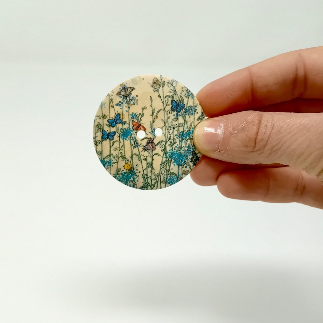 Wooden Oversized Button, Giant Extra Large Button 50 Mm, Decorative ...