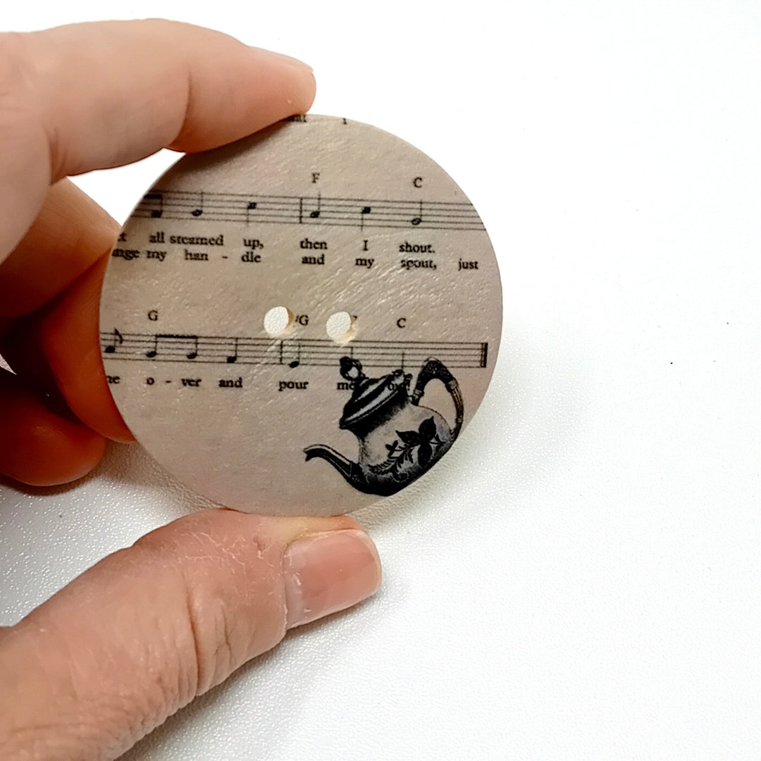 Wooden Oversized Button, Giant Button, Extra Large Button 50 Mm ...