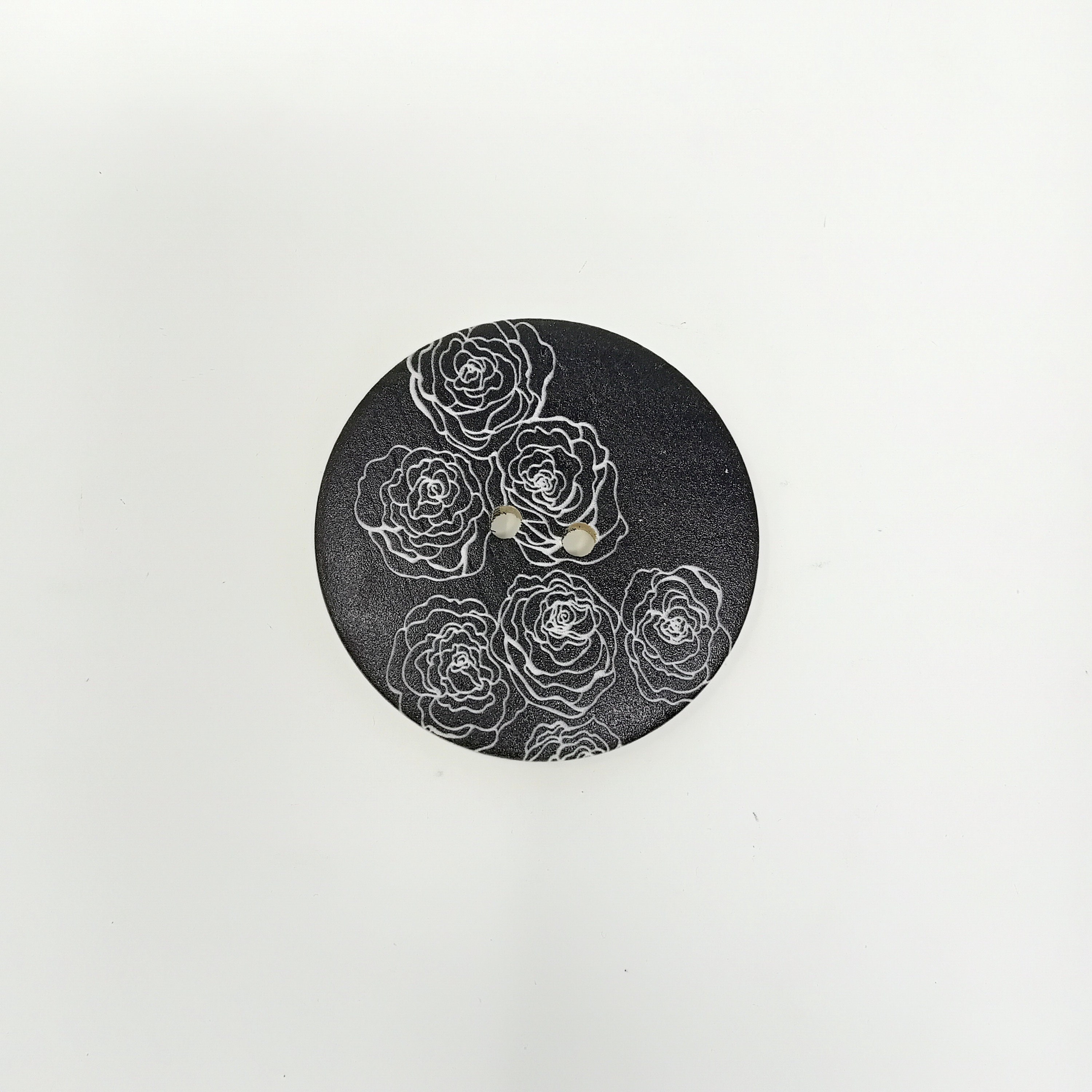 Wooden Giant Button, Over-sized Extra Large Button 7 Cm, Black White ...