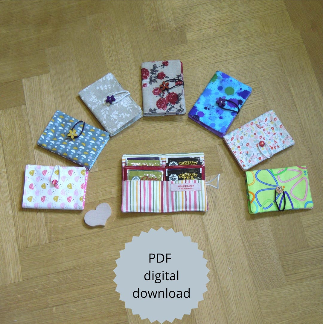 PDF Sewing Pattern Tea Wallet Tutorial - Tea Bag Holder Pdf Instant ...