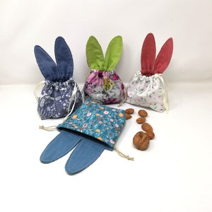 PDF Drawstring Bag for Easter, Bunny Basket to Sew, Gift Bag Sewing ...