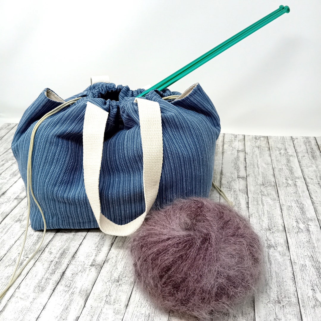 Knitter Project Bag With Pockets, Knitting Project Bag, Crochet ...