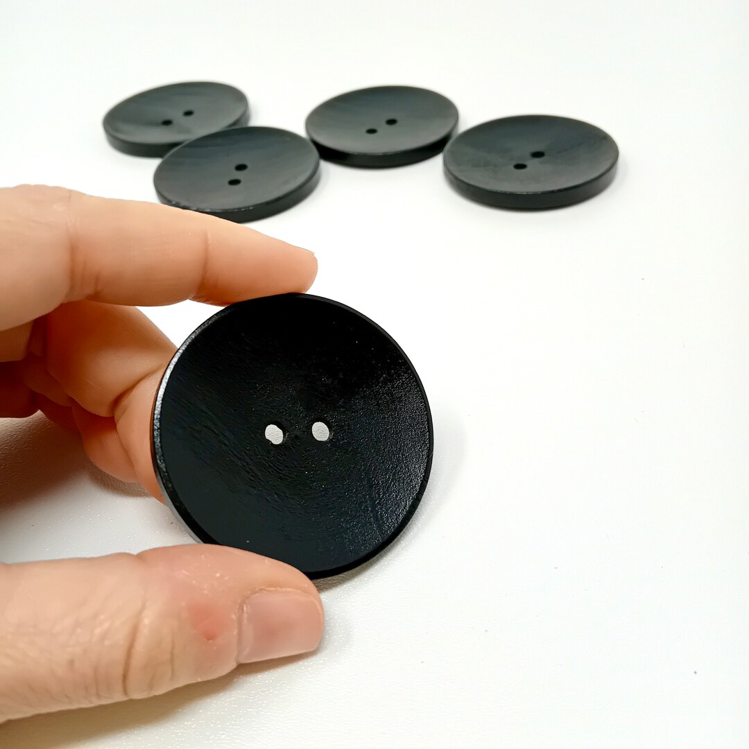 Dark Wood Giant Button, Over-sized Extra Large Button 50 Mm - Etsy