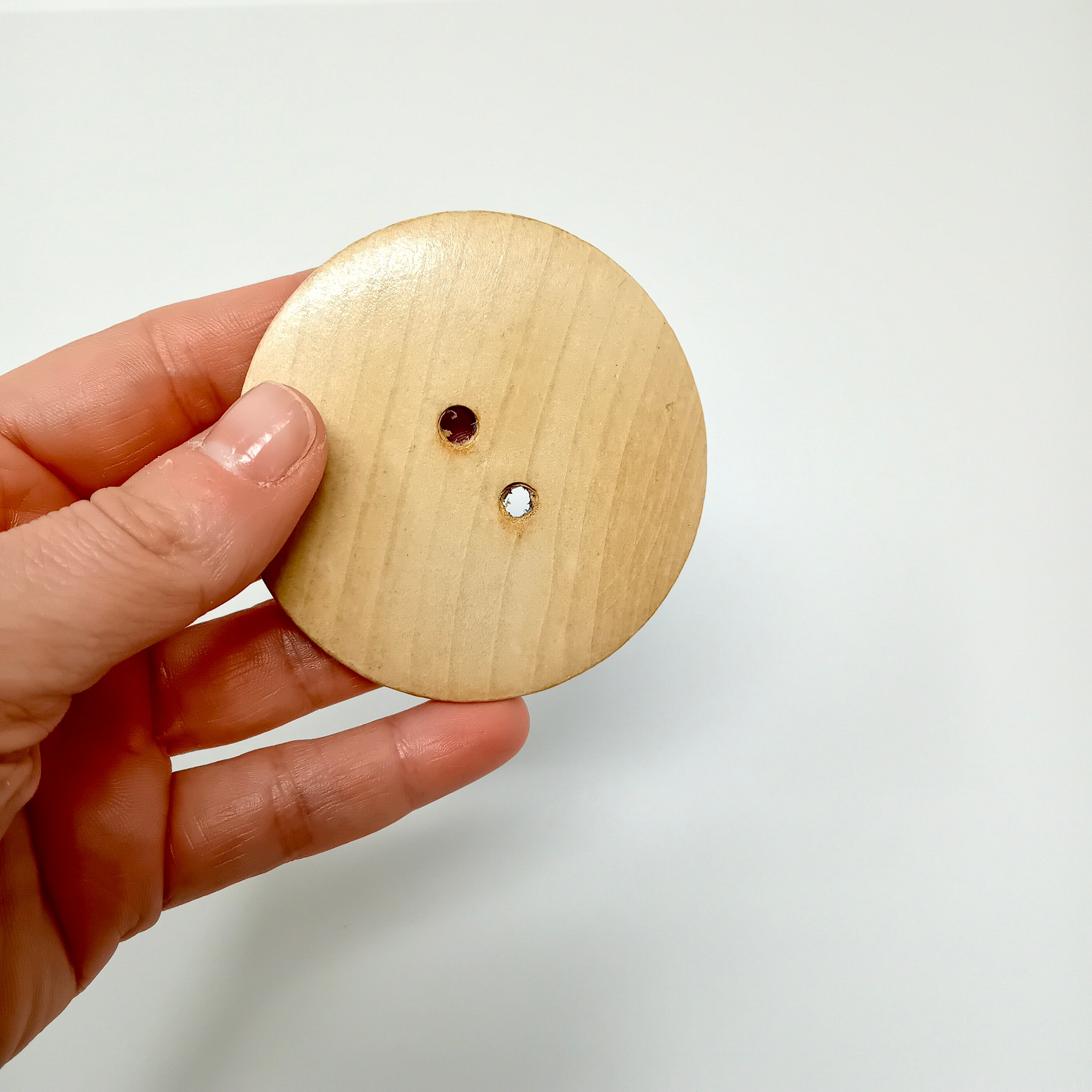 Wooden Giant Button, Over-sized Extra Large Button 7 Cm, Black White ...