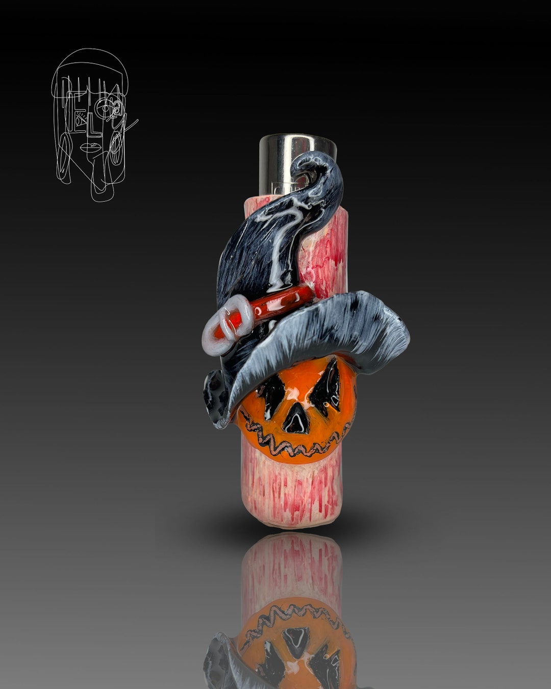 Handmade Polymer Clay Jack O' Lantern Lighter Case | Halloween Smoker ...
