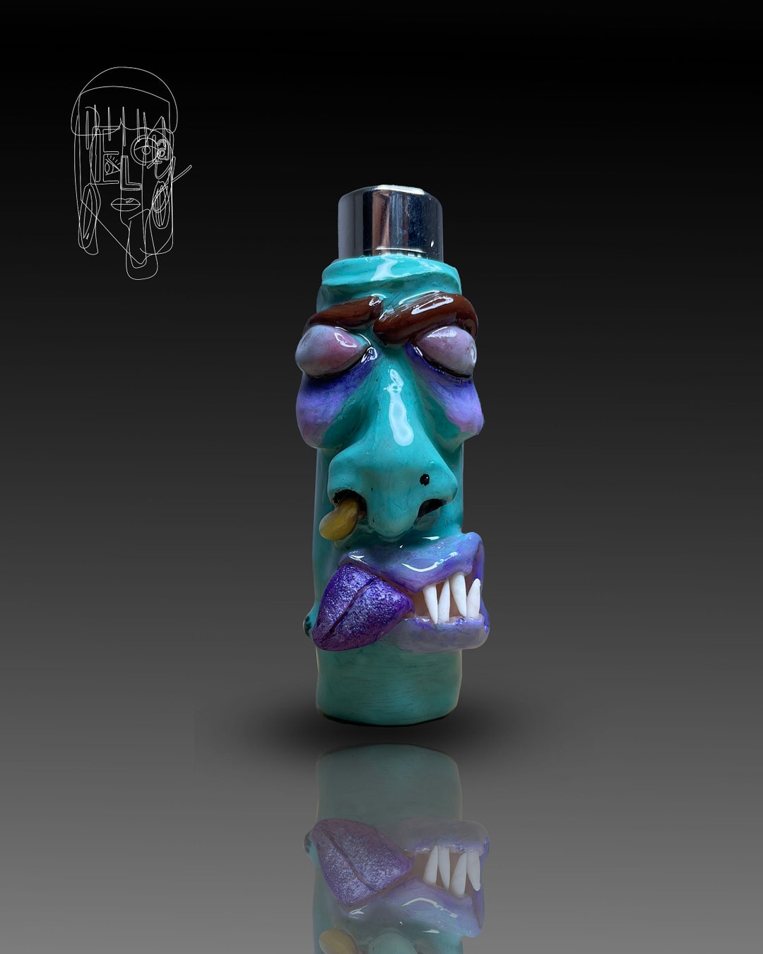 Cool Monster Lighter Case for Clipper, Handmade and Unique Lighter ...