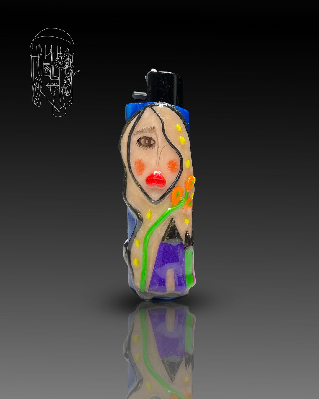 Girl Design Handmade Lighter Case, Clipper Handmade Lighter Sleeve ...