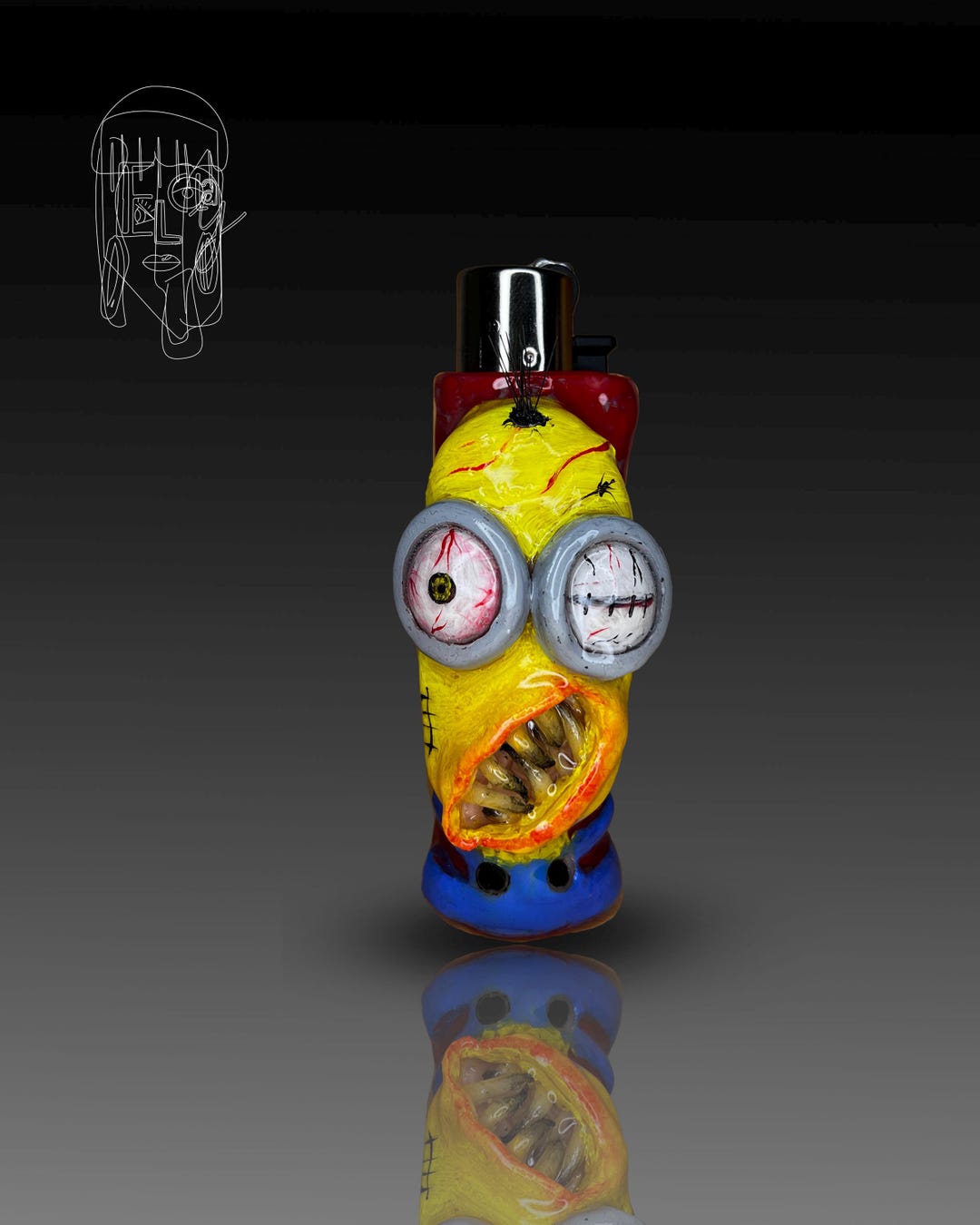 Creepy Minion Lighter Case, Cute Minions Clipper Lighter Sleeve ...