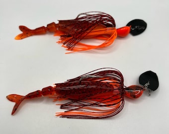 Elite 1/2oz White Bladed Jig Custom Made Vibrating Swim Jig 2-pack With ...