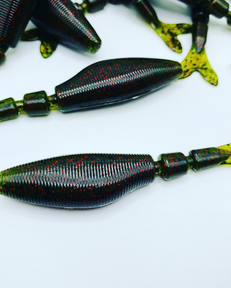 12 Pack 4 Custom Made Watermelon Red Swimbait Great Bladed - Etsy