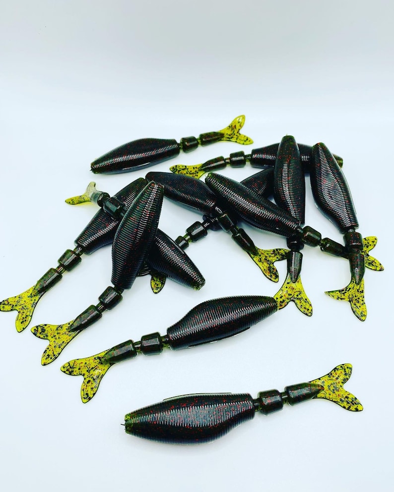 12 Pack 4 Custom Made Watermelon Red Swimbait Great Bladed - Etsy