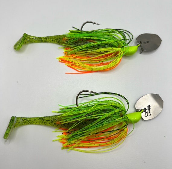 Elite 3/8oz FIRE TIGER Bladed Jig Custom Made Vibrating Swim - Etsy