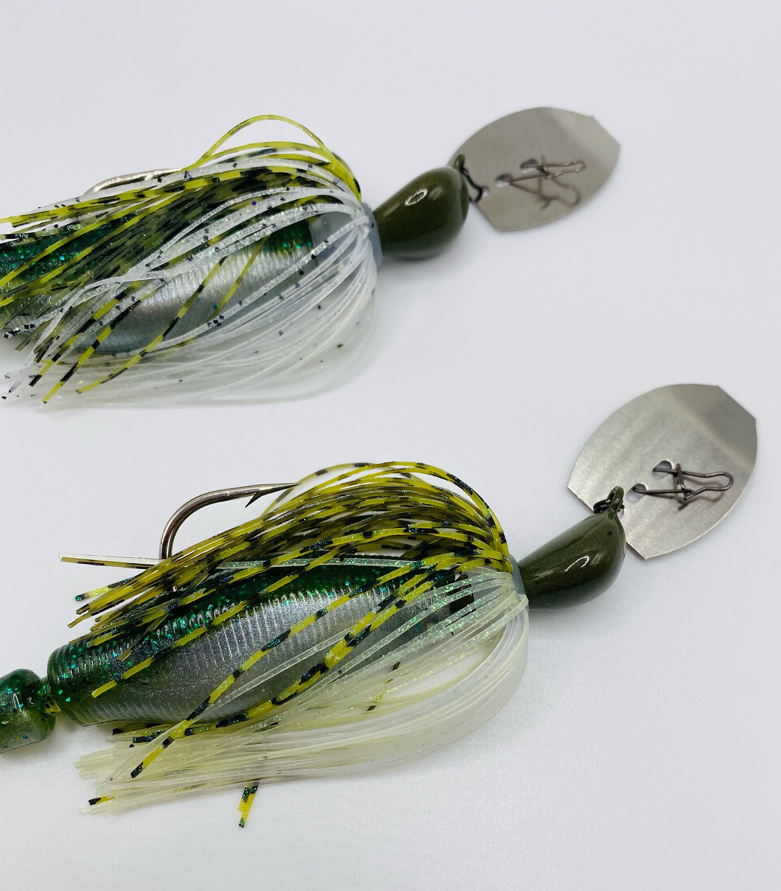 Elite 3/8oz BABY BASS Bladed Jig Custom Made Vibrating Swim Jig 2-pack ...