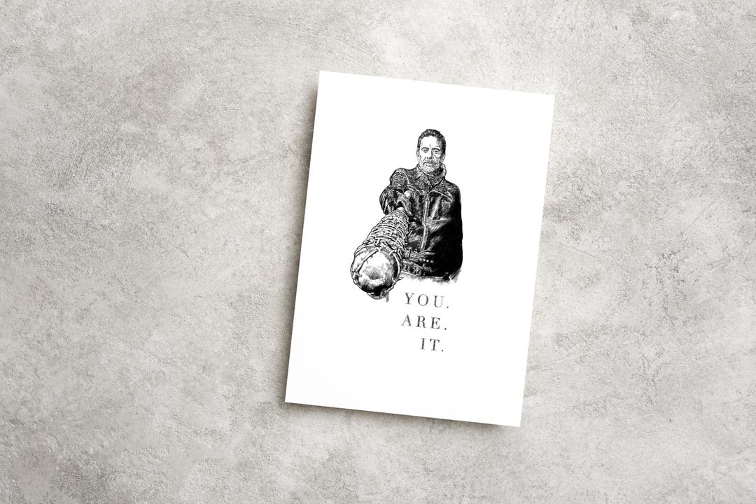 Walking Dead Neegan Valentine's Day Card - Etsy