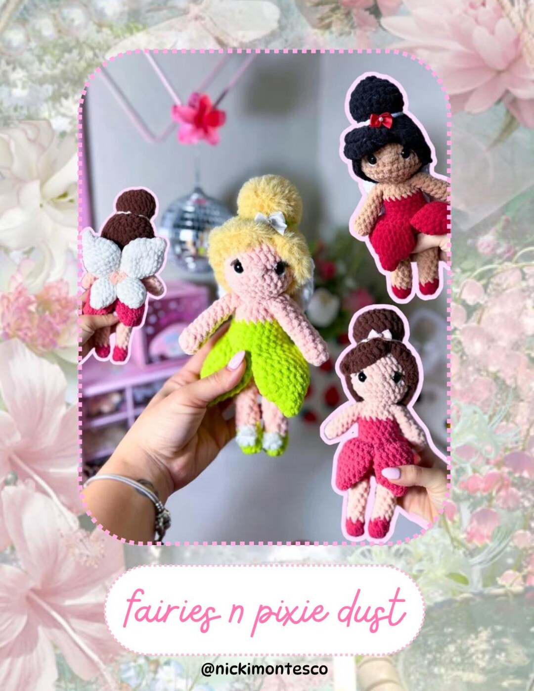 Fairies N Pixie Dust Crochet Doll Pattern, Fairy Crochet Pattern - Etsy