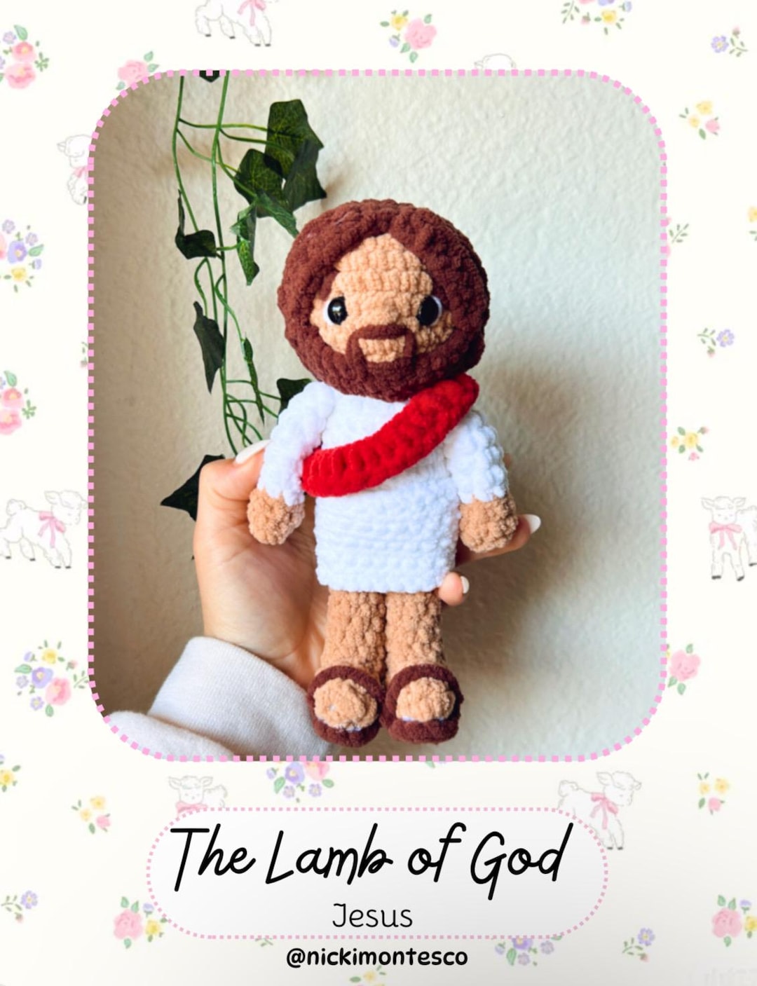 The Lamb of God, Jesus Christ Crochet Doll - Etsy