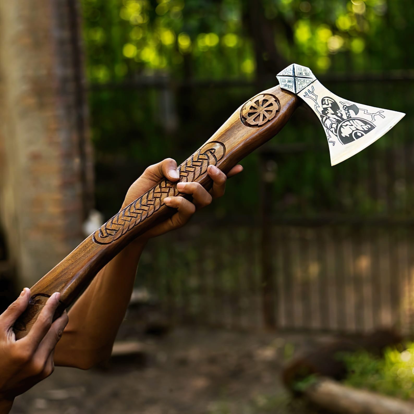 Custom Handmade Carbon Steel Viking Hatchet Tomahawk Hunting Axe ...