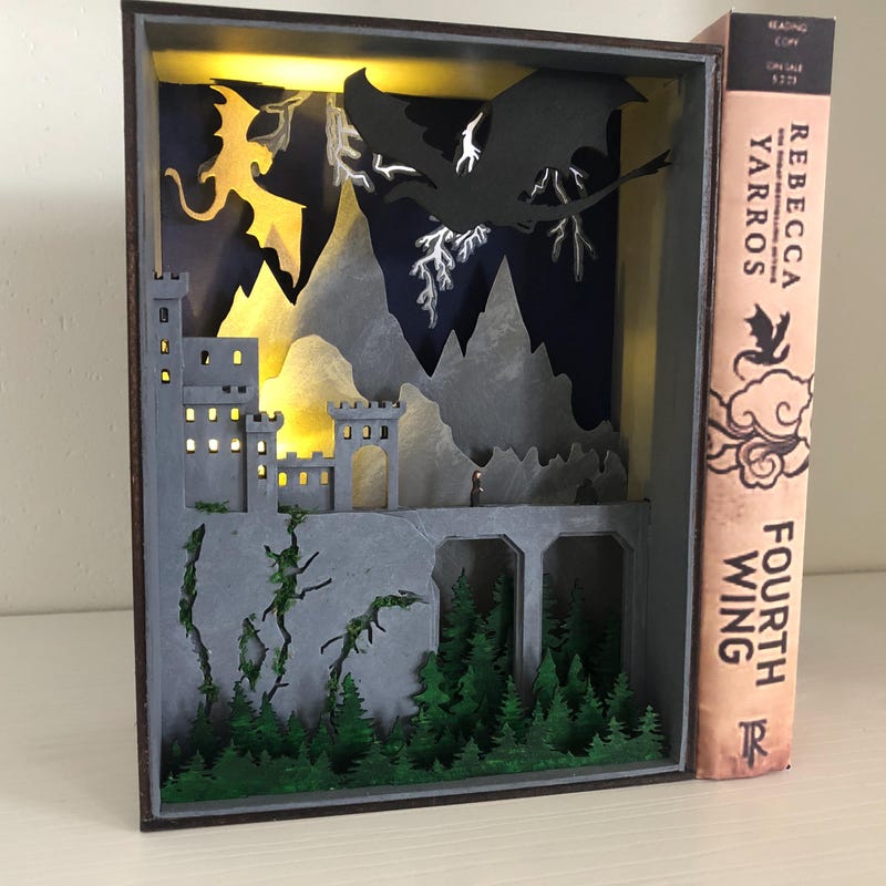 Dragon Flame Book Nook - Etsy