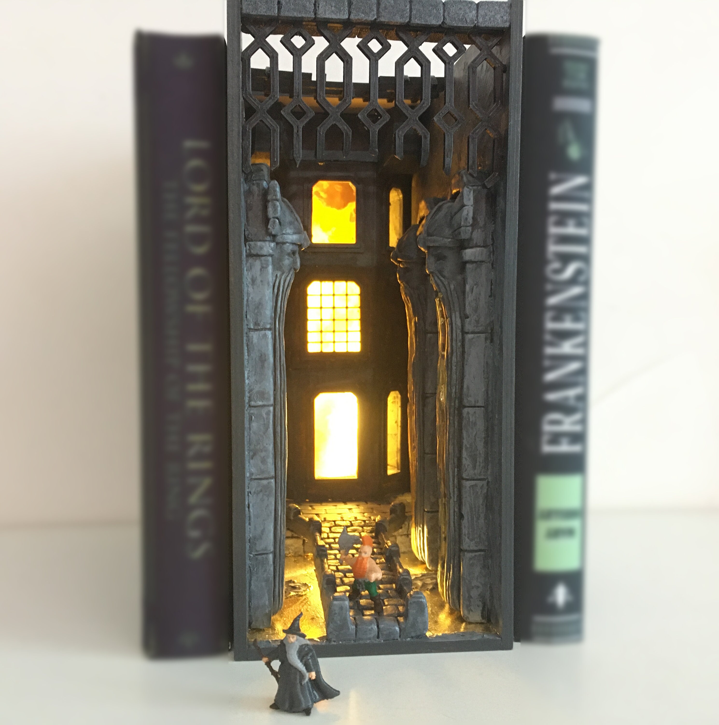 Fantasy Book Nook Shelf Insert Dwarf Forge Book Lotr Diorama - Etsy
