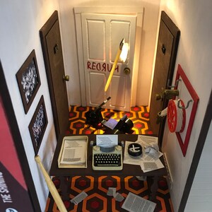 The Shining Book Nook Spooky Shelf Insert Bookshelf Diorama Horror Art ...