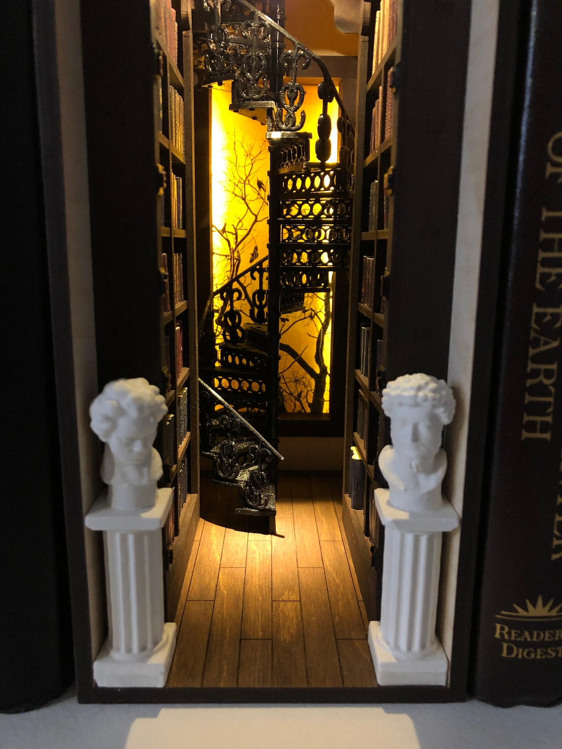 Book Nook Bookshelf Insert Old Library Book Diorama Shelf - Etsy