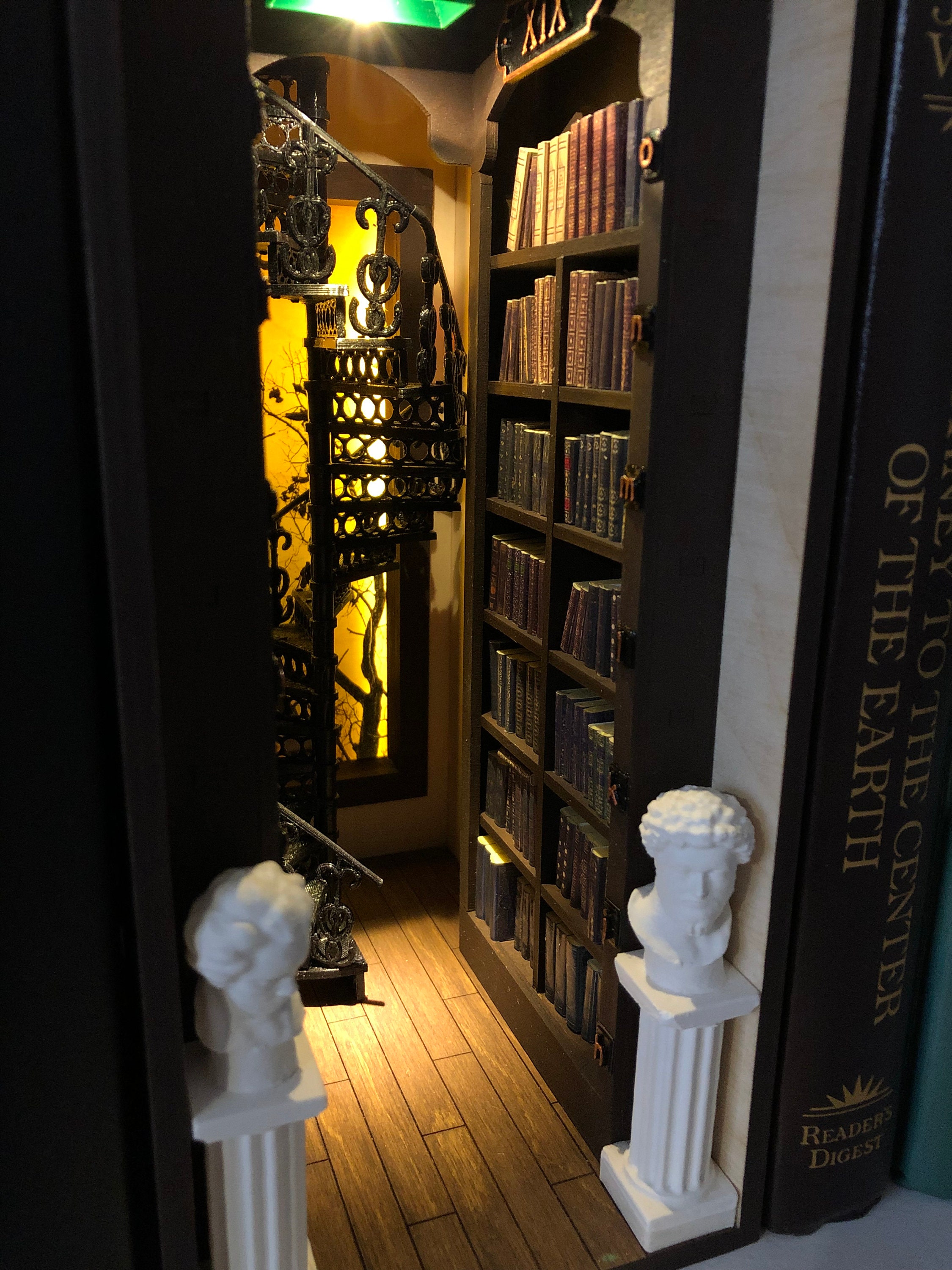 Book Nook Bookshelf Insert Old Library Diorama Shelf Insert - Etsy