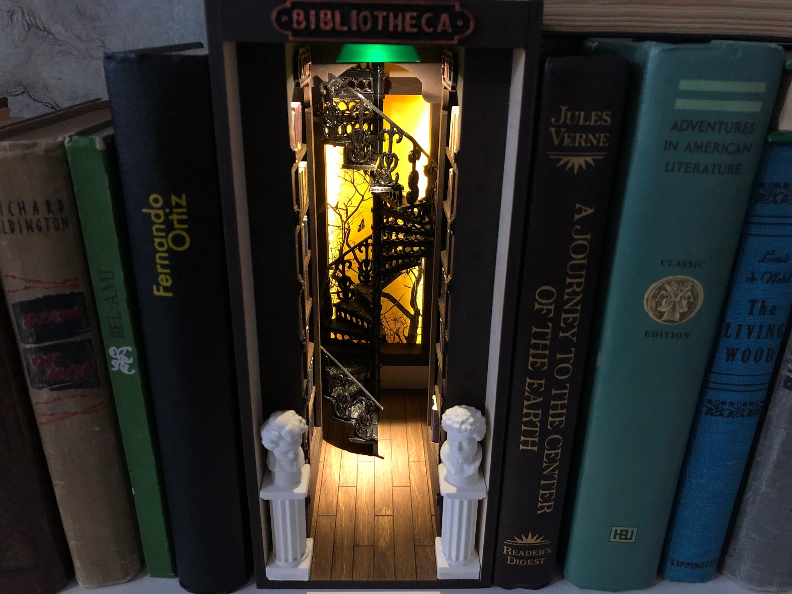 Book Nook Bookshelf Insert Old Library Diorama Shelf Insert - Etsy