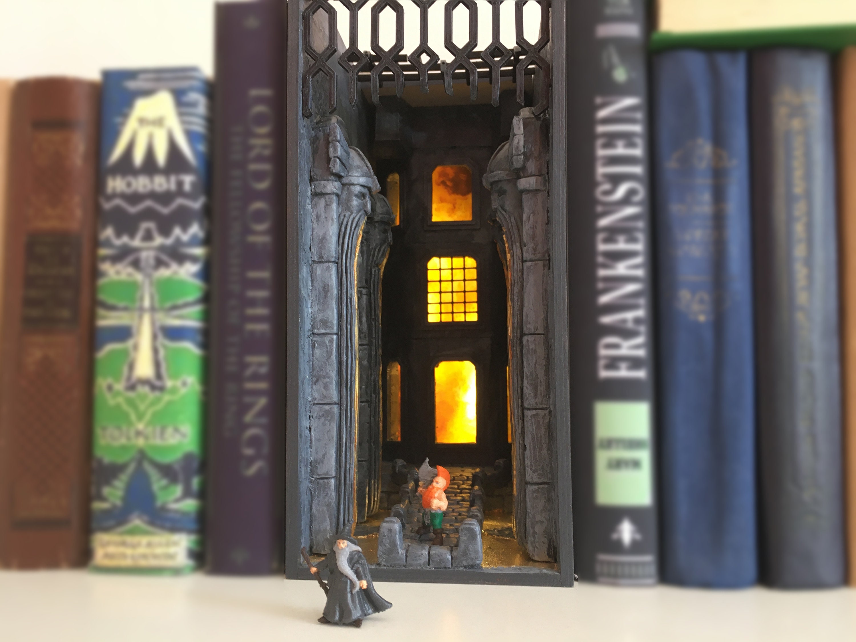 Fantasy Book Nook Shelf Insert Dwarf Forge Book Lotr Diorama - Etsy