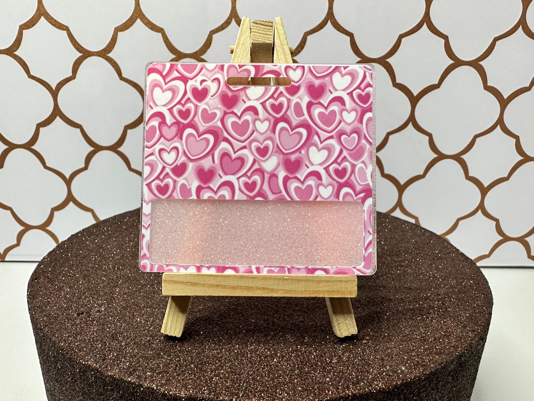 Badge Buddy Custom Badge Buddy Pink and Red Hearts Valentine Custom ...