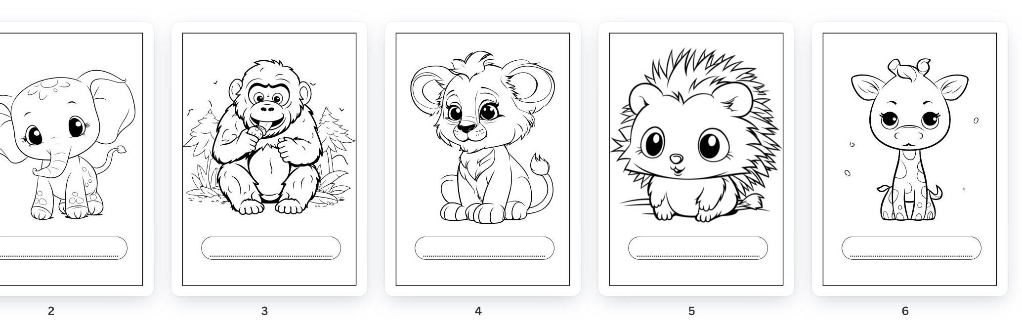 Cute Animals Colouring Pages Creative Fun for the Whole Family! - Etsy