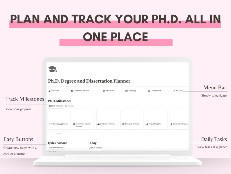 Phd Student Notion Template | Notion Template for Phd Dissertation ...